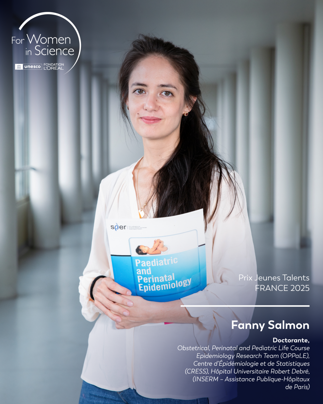 Fanny Salmon, laureate of the L'Oréal-UNESCO - Young Talents Award ...